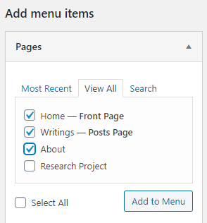 Creating a Menu – visual foundations
