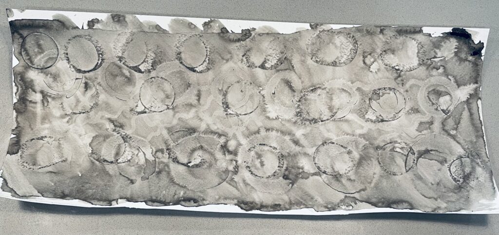 10 sheets of different mark making – Be Creative!