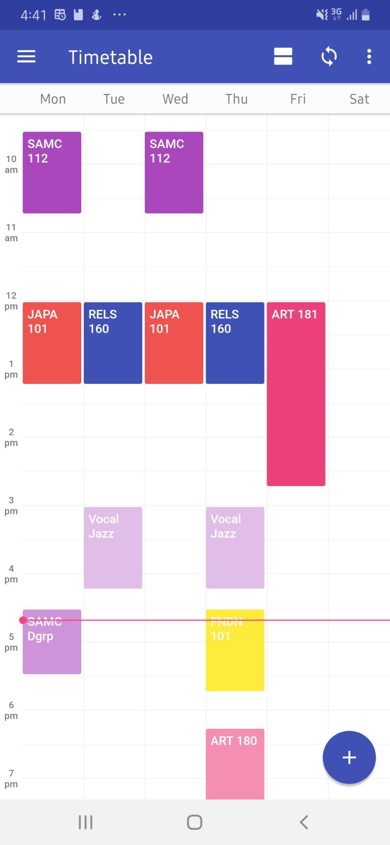 Timetable and schedule management – June’s Portfolio