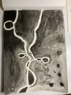 Negative Space Drawing with Ink – Artwork